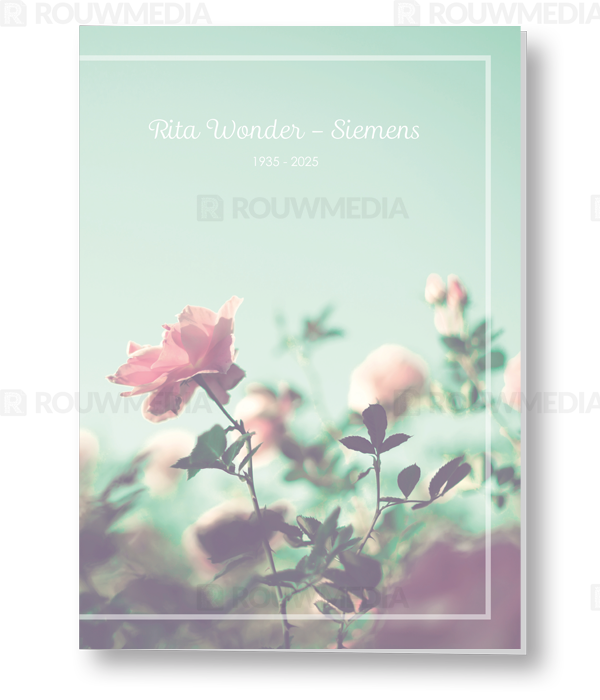 Rouwkaart met rozen - Rouwmedia